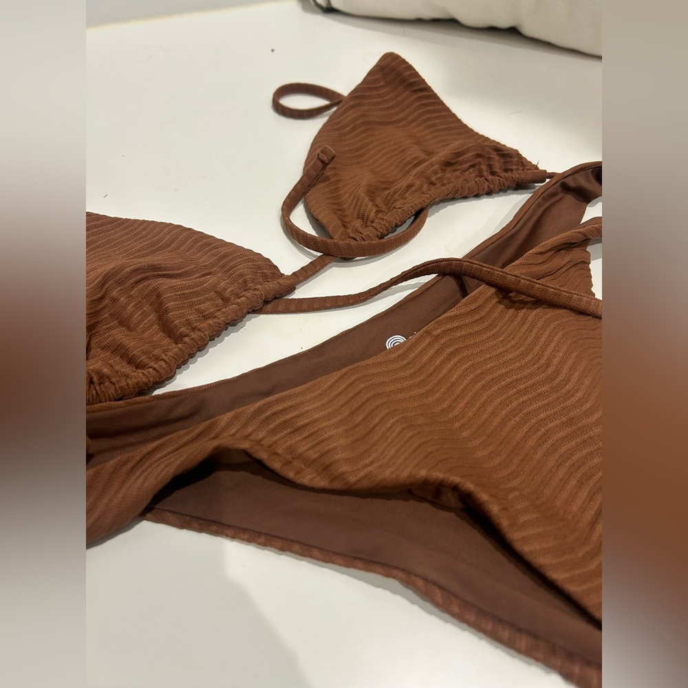 Brown Triangle Bikini Set - Gem